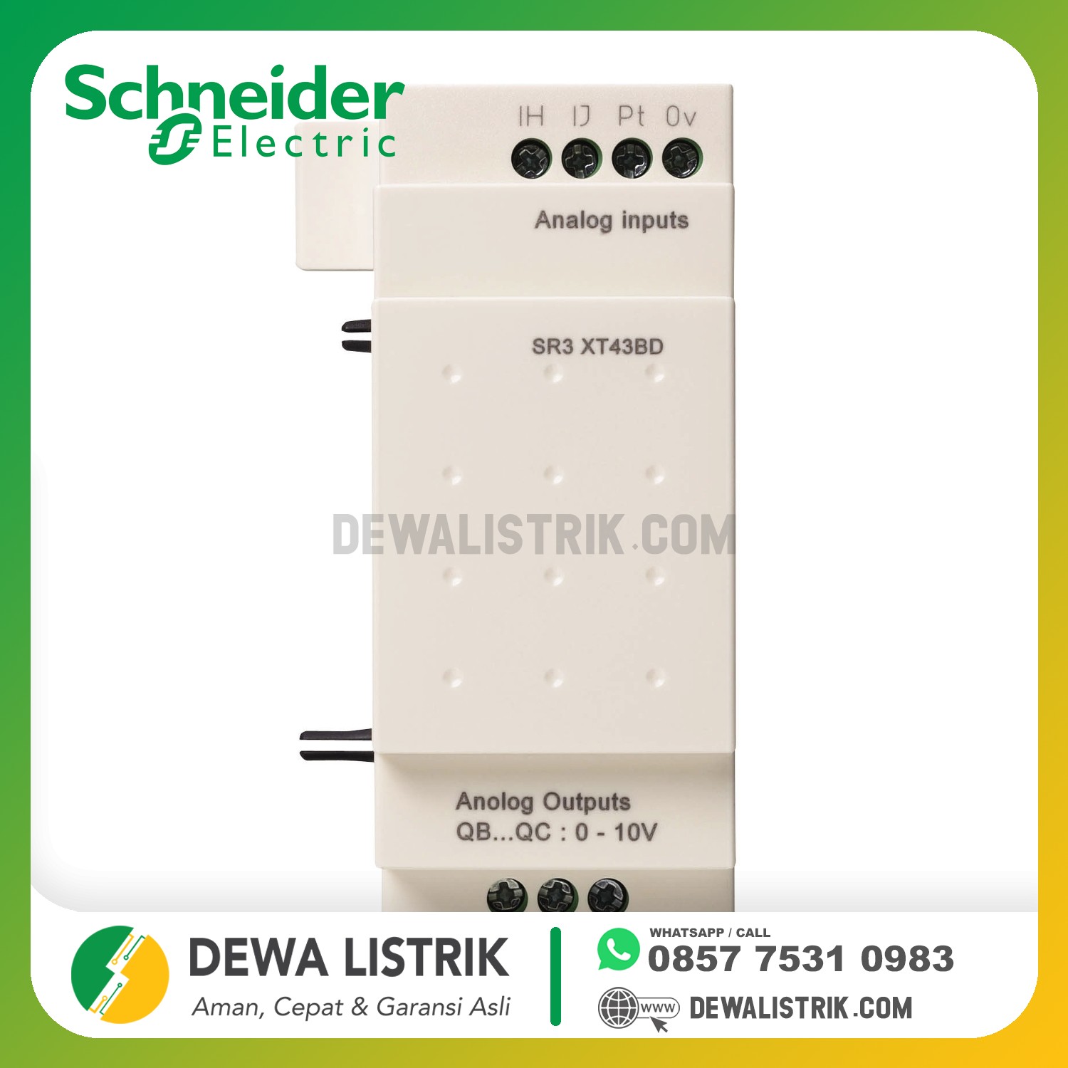 [ SR3XT43BD ] ZELIO ANALOG MODULE | Dewa Listrik