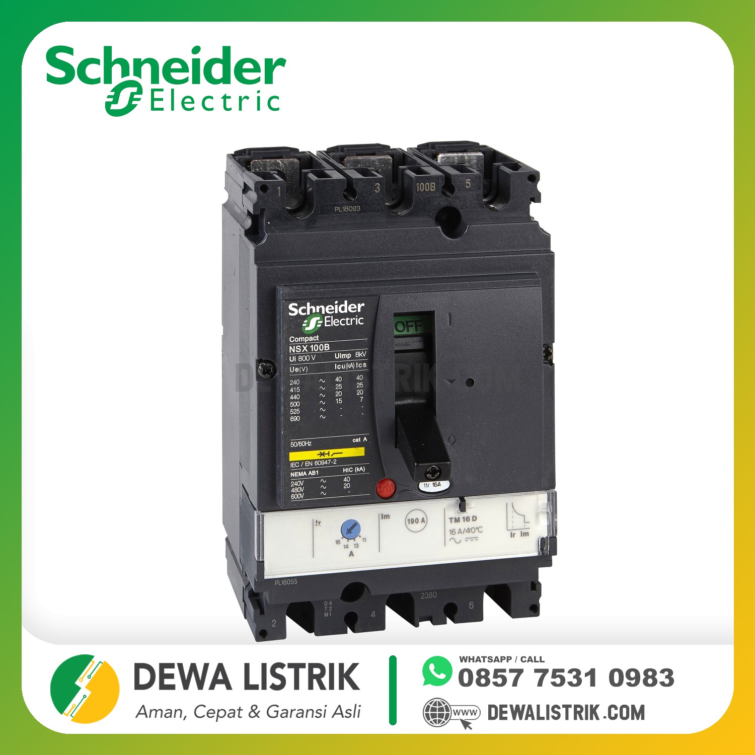 [ LV429670 ] NSX100H 70KA TM100D 3P | Dewa Listrik