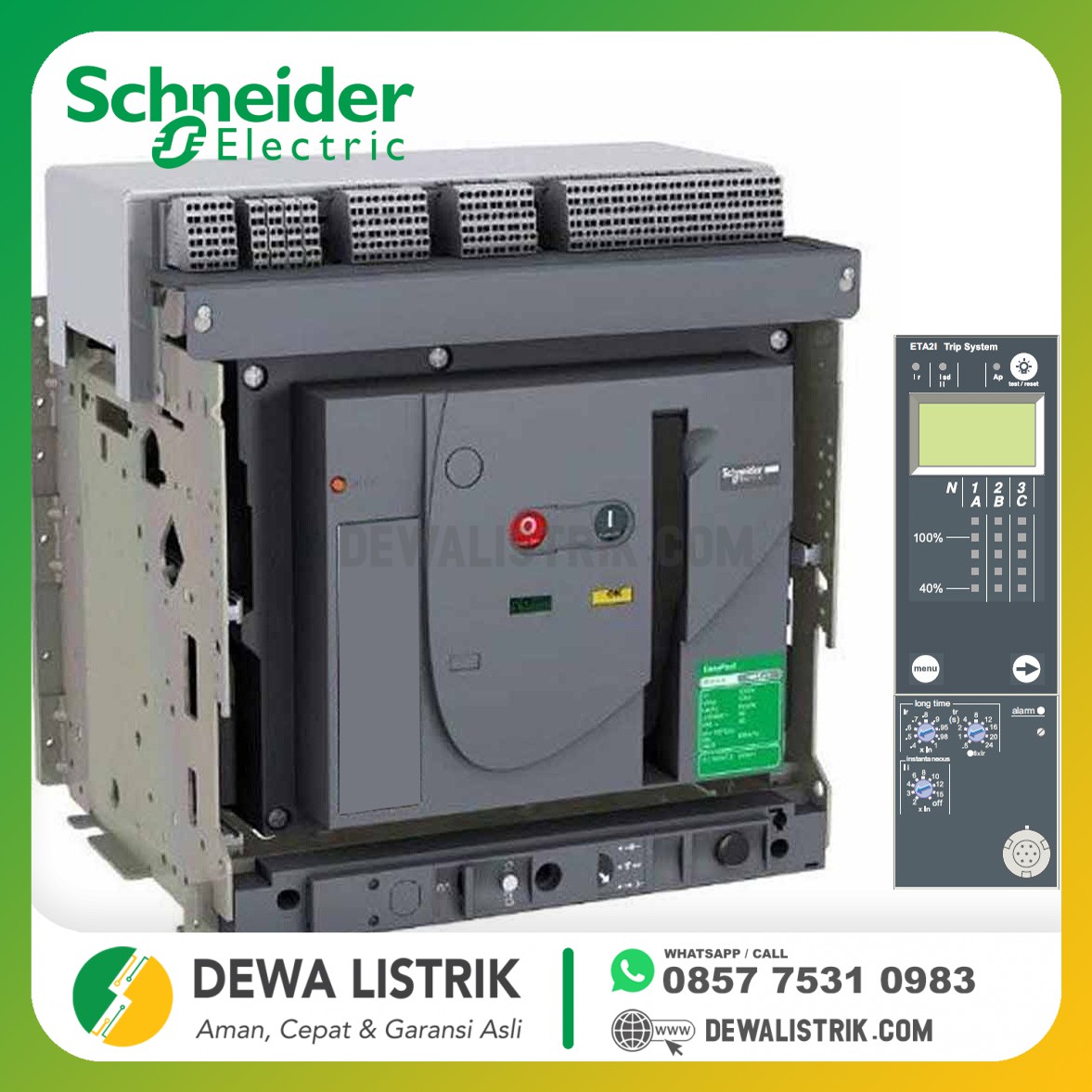 [ MVS16N4MF2A ] EASYPACT MVS 1600A 50KA 4P FIXED TYPE | Dewa Listrik