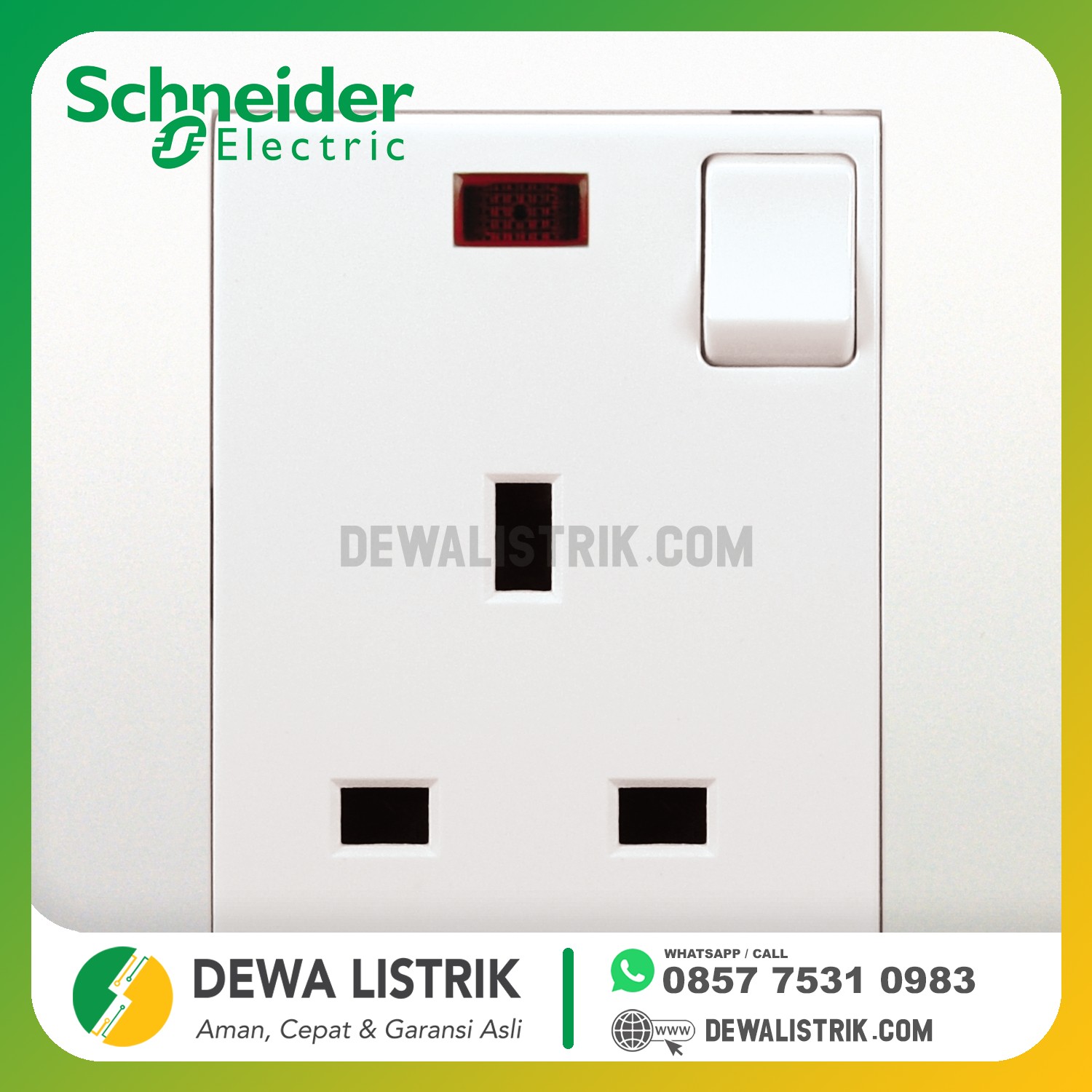[ KB15N ] 1 Gang Switched Socket with Neon 13A 250V | Dewa Listrik