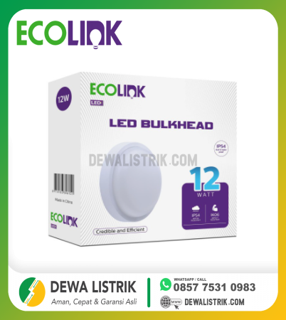 [ 911401899380 ] Lampu Bulkhead LED Panel 12W Warna Putih 220-240V ...
