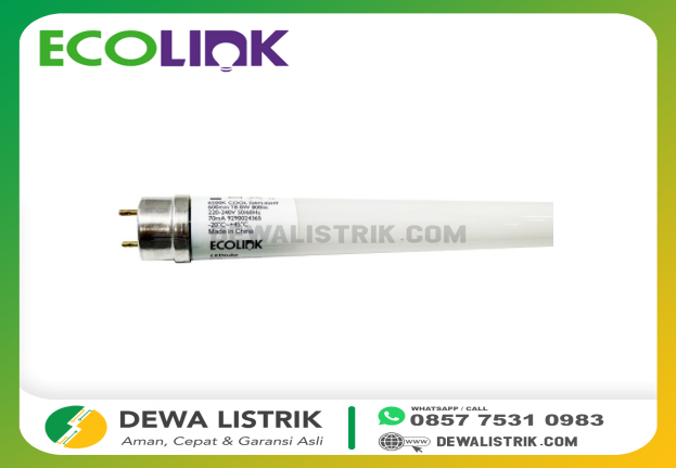 [ 929002436707 ] Lampu Ledtube LED 16W Putih, ECOLINK 1200MM 765 T8 AP ...