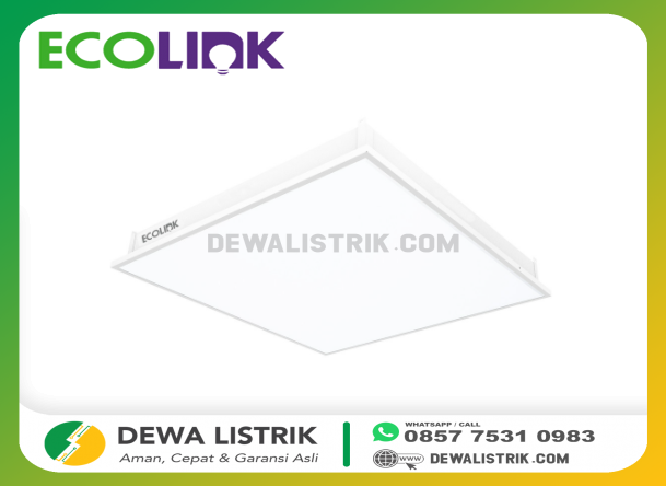 [ 911401853680 ] Lampu Panel LED Ecolink PL007 36W Putih 1X4 - CW | Dewa Listrik