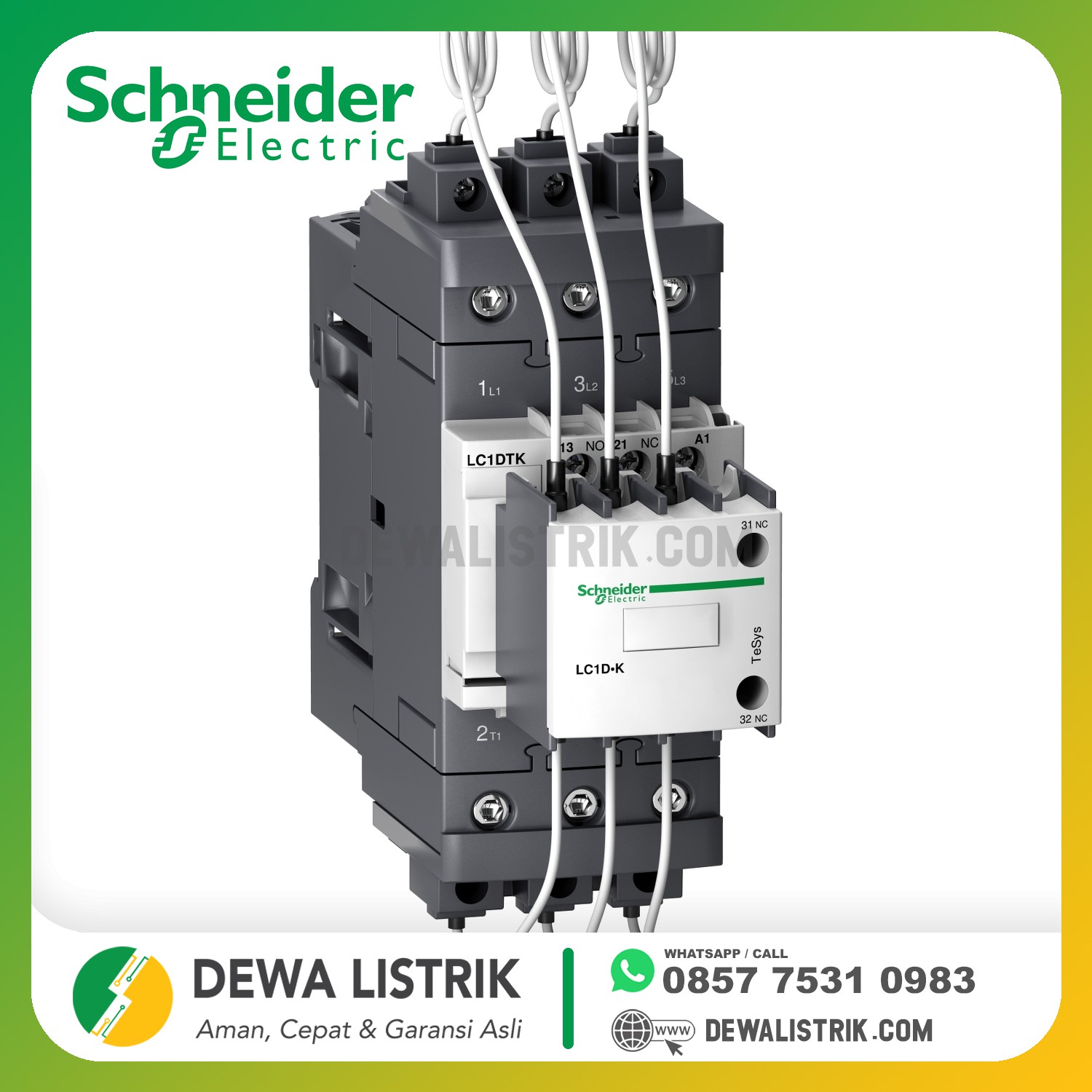 [ LC1DTKM7 ] CONTACTOR 40 KVAR KOIL 220V | Dewa Listrik
