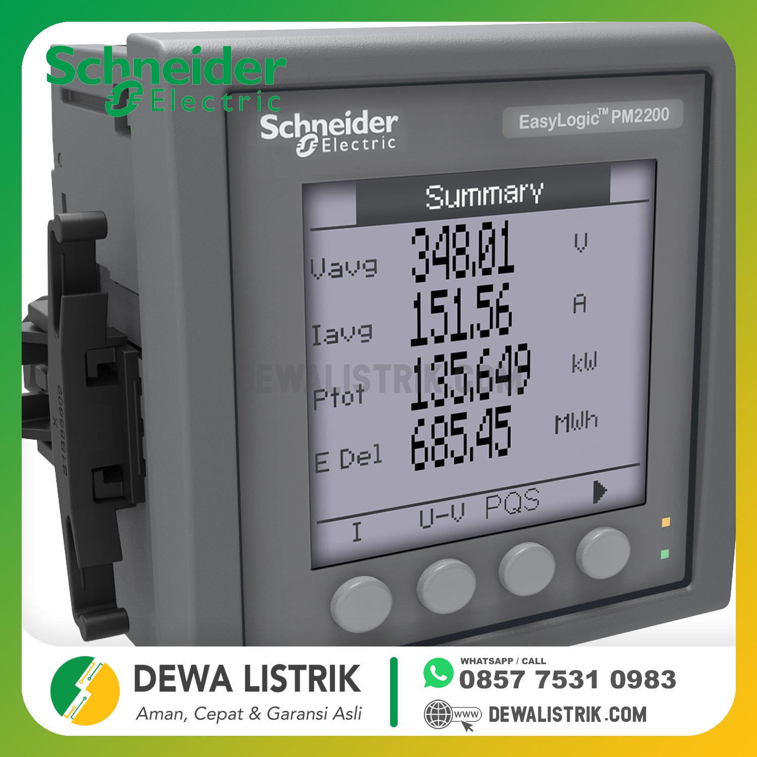 [ METSEPM2220 ] Power Meter LED PM2220 | Dewa Listrik