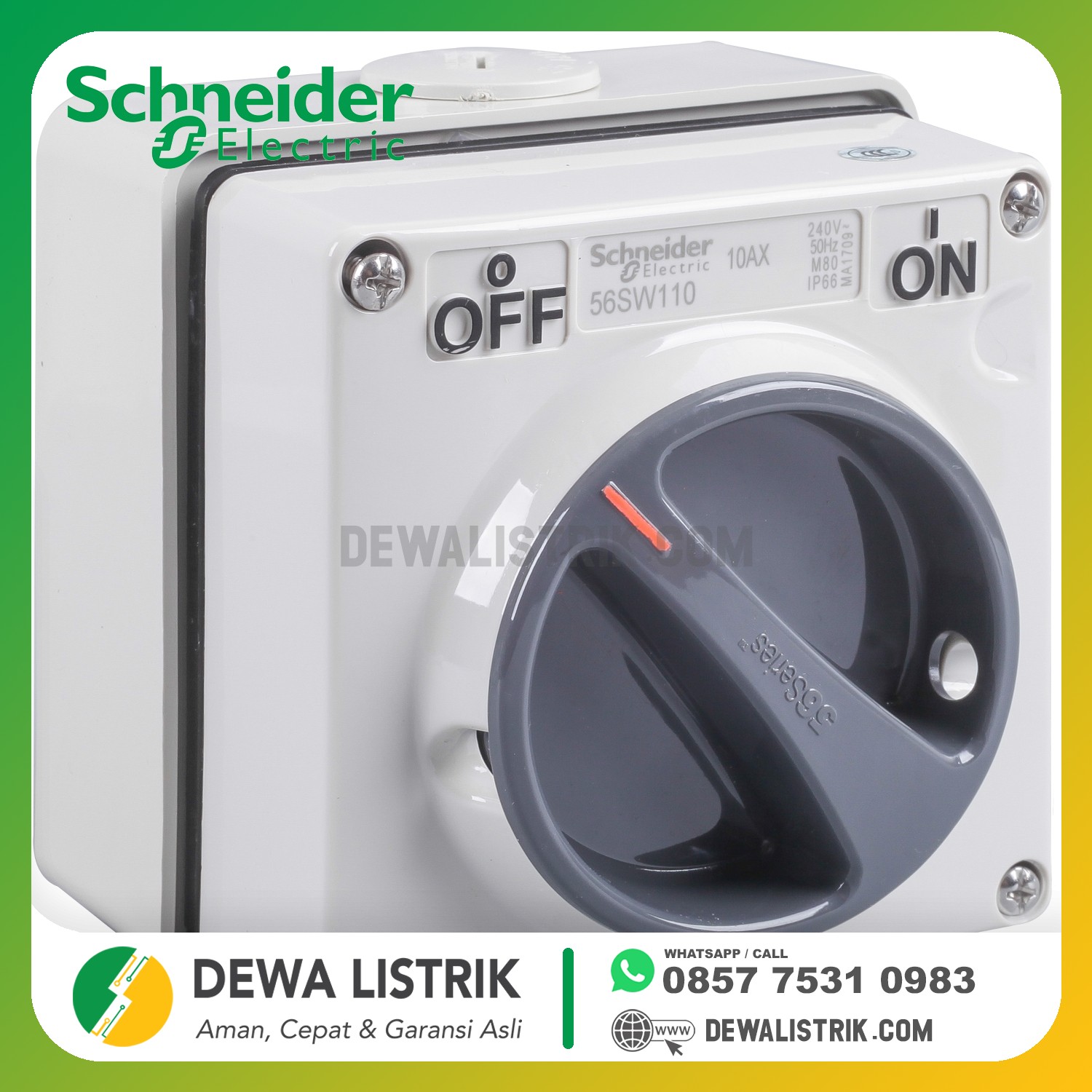 [ S56SW110GY ] S56SW110GYr Swit Isolatoch 10A 250V AC | Dewa Listrik